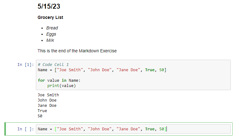 Solved 5/15/23 Grocery List - Bread - Eggs - Milk This is | Chegg.com