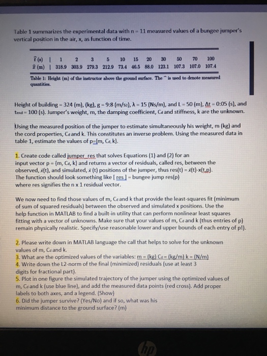 Solved Bungee jumping involves two separate modes: an | Chegg.com