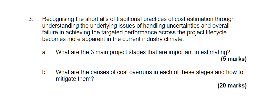 Solved 3. Recognising the shortfalls of traditional | Chegg.com
