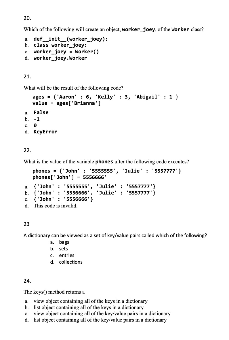 Solved Which of the following will create an object, | Chegg.com