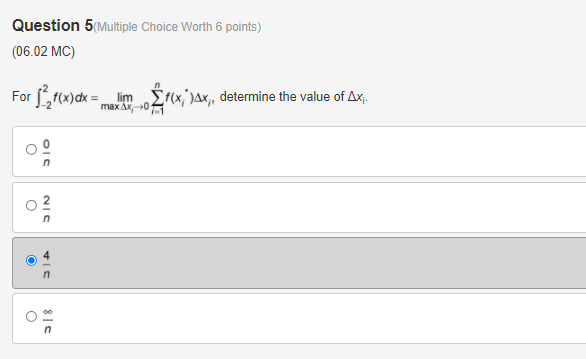 Solved Question 5(Multiple Choice Worth 6 points) (06.02 MC) | Chegg.com
