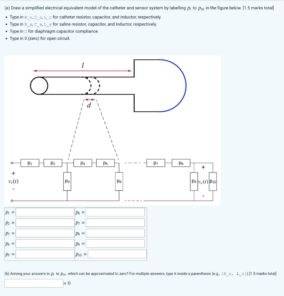 Solved (a) Draw a simplified electrical equivalent model of | Chegg.com