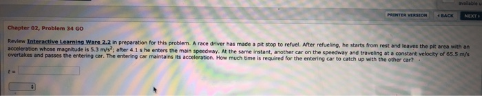 Solved available u PRINTER VERSION 4 BACK NEXT Chapter 02, | Chegg.com