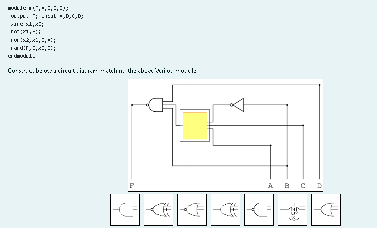 Solved Module Fabcd Output F Input Abcd Wire 