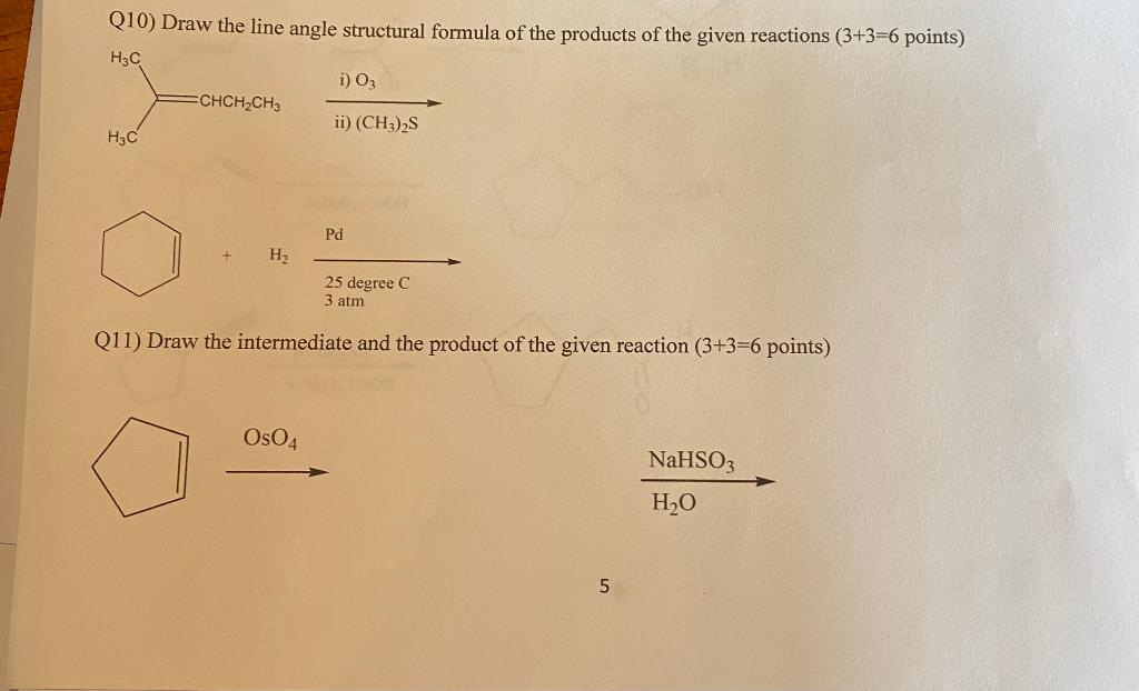 Solved Q10) Draw the line angle structural formula of the | Chegg.com