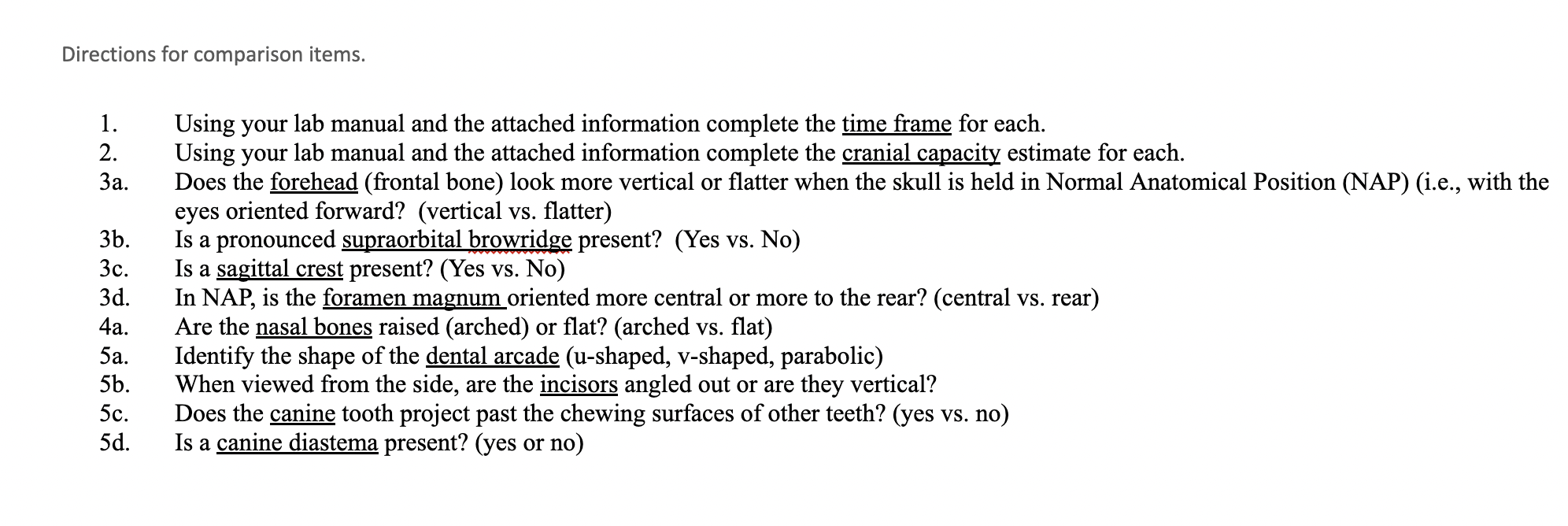 Part 1: Complete the chart below. See the | Chegg.com