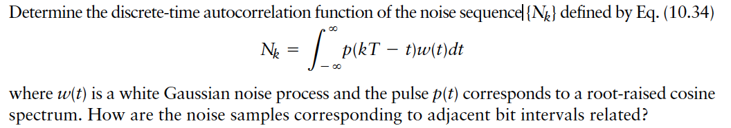Determine the discrete-time autocorrelation function | Chegg.com