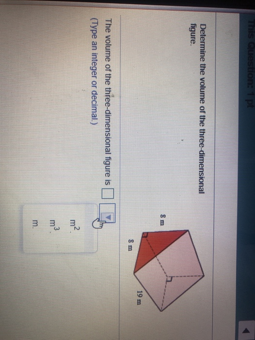 Solved 5 in. Determine the volume of the three-dimensional | Chegg.com