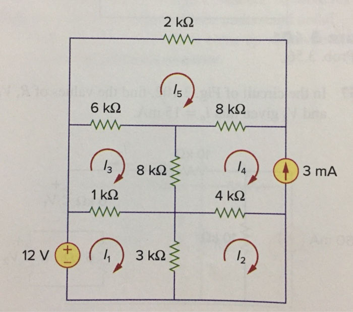 Solved Using mesh analysis to find i1, i2 ,i3 ,i4,i5 | Chegg.com