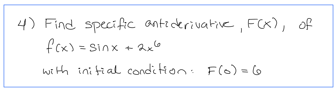 Solved Please Help Find specific antiderivative, F(x), ﻿of | Chegg.com