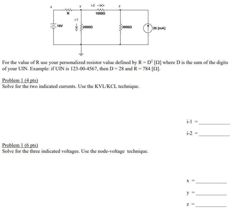 Solved Z 1-2 >>> 10000 R 1-1 10V 20000 30000 20 [mA] For the | Chegg.com