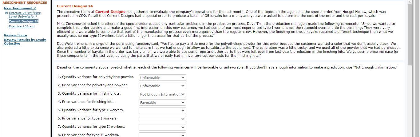 Solved ASSIGNMENT RESOURCES New Assignment 2 Exercise 24-04 | Chegg.com
