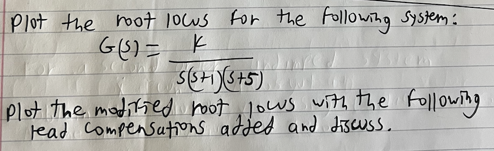 Solved Plot the root locus for the following system: | Chegg.com