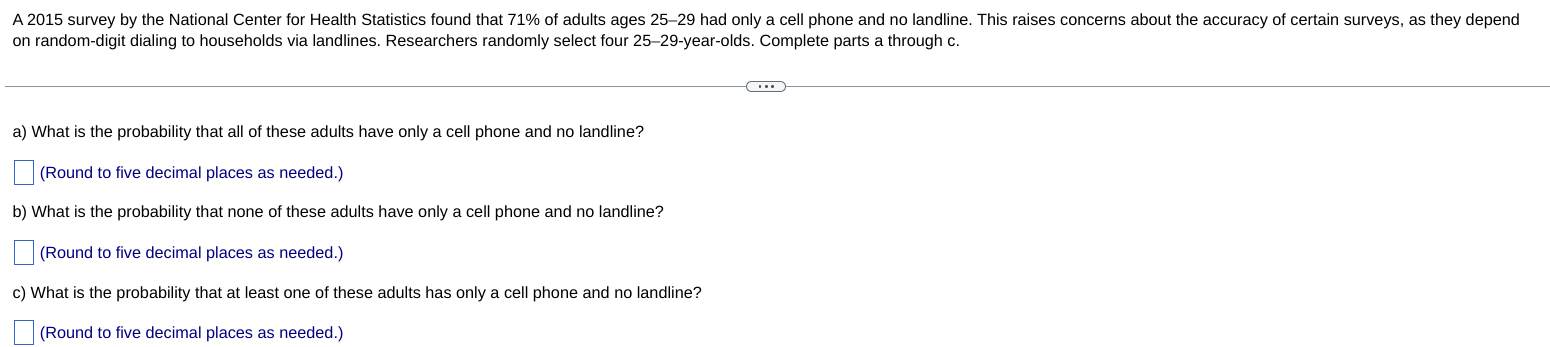 Solved on random-digit dialing to households via landlines. | Chegg.com