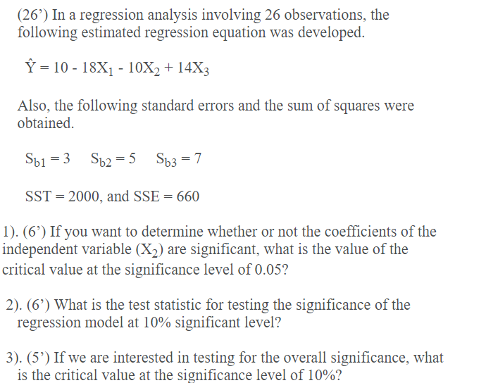 Solved 4). (5') What is the range of p-value for testing the | Chegg.com