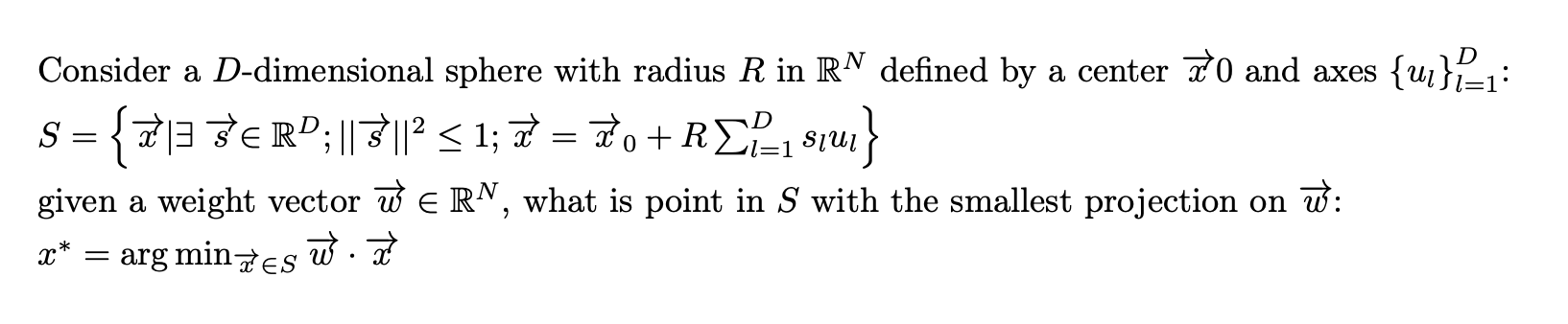 Solved {u}?=1 = = =1 Consider a D-dimensional sphere with | Chegg.com