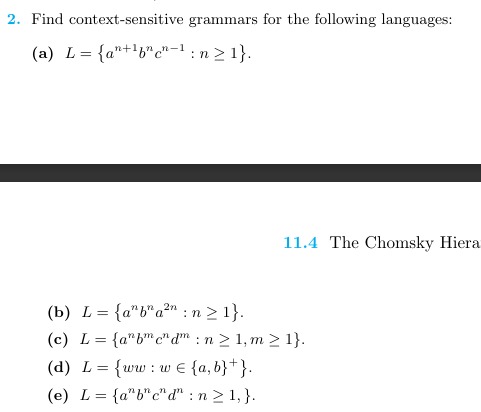Solved Find context-sensitive ﻿grammars for the following | Chegg.com