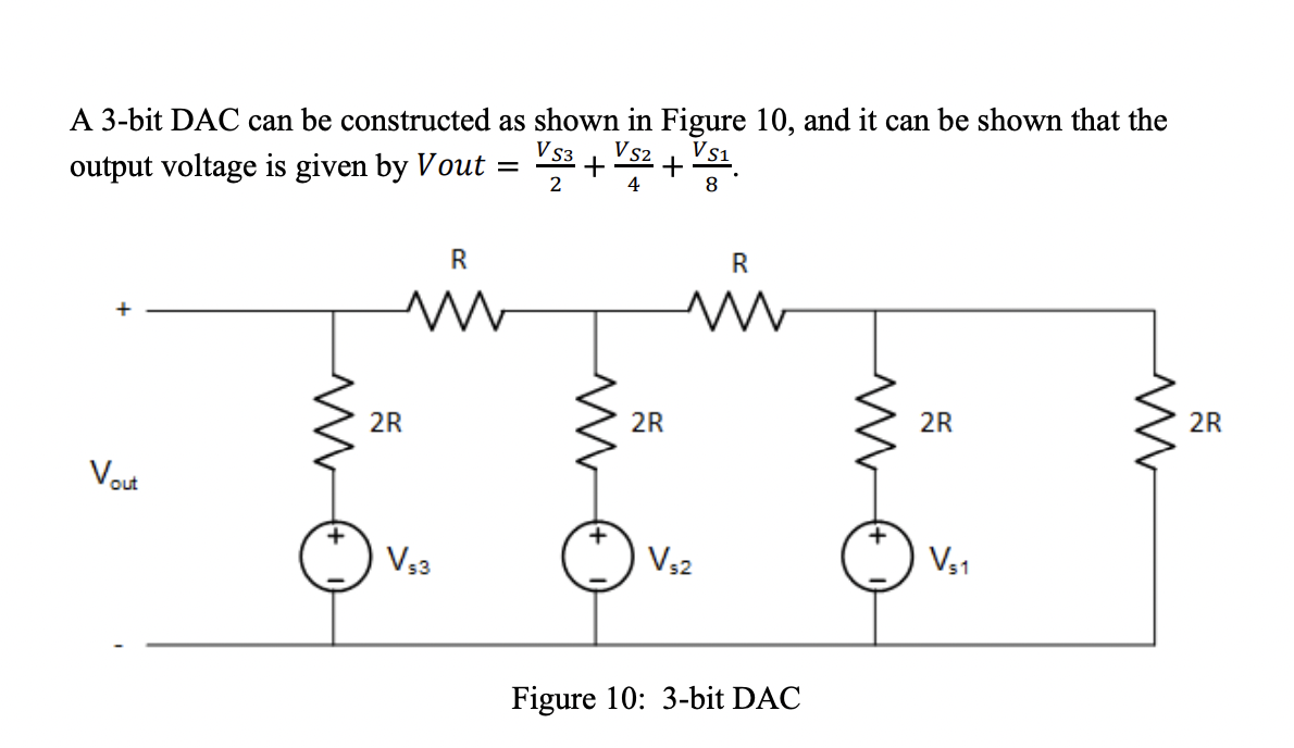 Solved Assume that the power supply for the 3-bit DAC in | Chegg.com