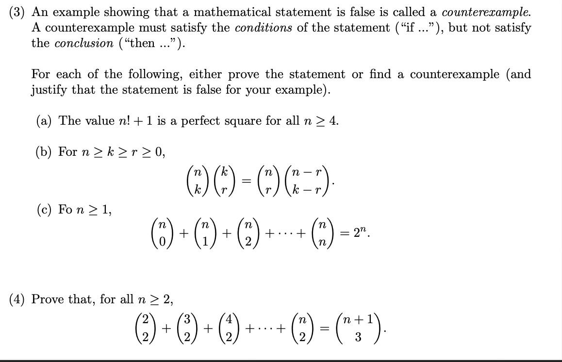 Solved Number Theory - Number 3 part b and c and number 4 | Chegg.com