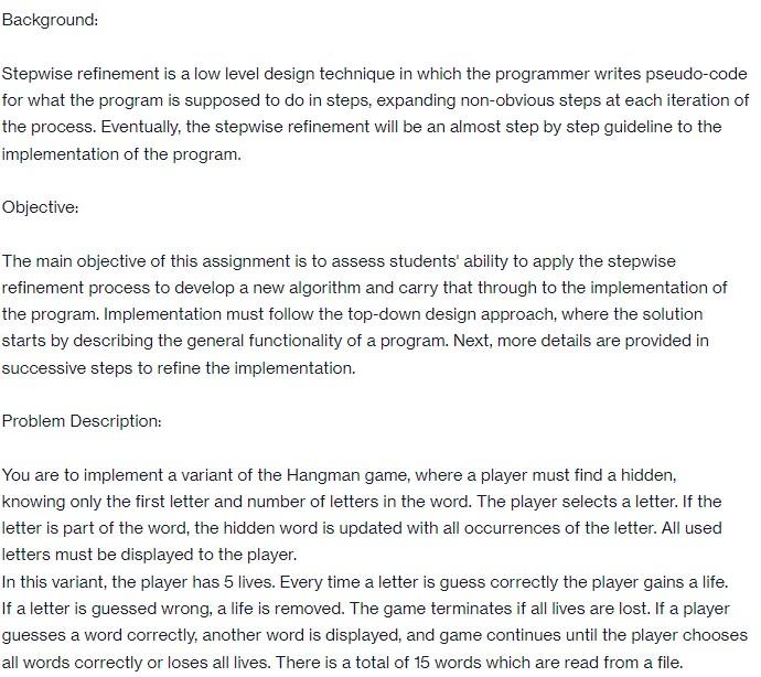 Solved Stepwise refinement is a low level design technique | Chegg.com