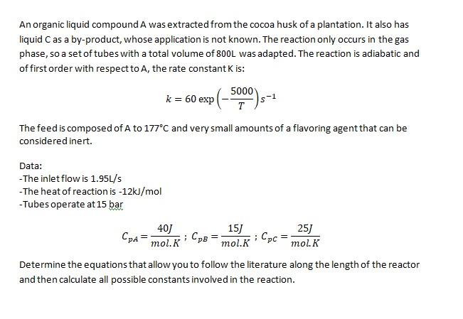 Solved An organic liquid compound A was extracted from the | Chegg.com