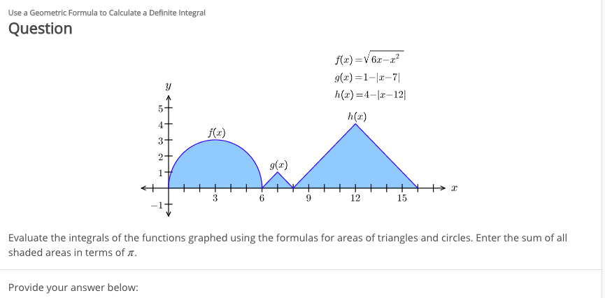 Solved Use a Geometric Formula to Calculate a Definite | Chegg.com