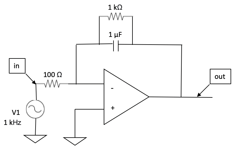 Solved a) Find Vout/V1 for the given V1 input at 1 kHz | Chegg.com