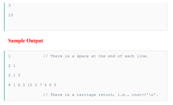 Solved Construct Queue Duncan put the n numbers from 1 to n | Chegg.com