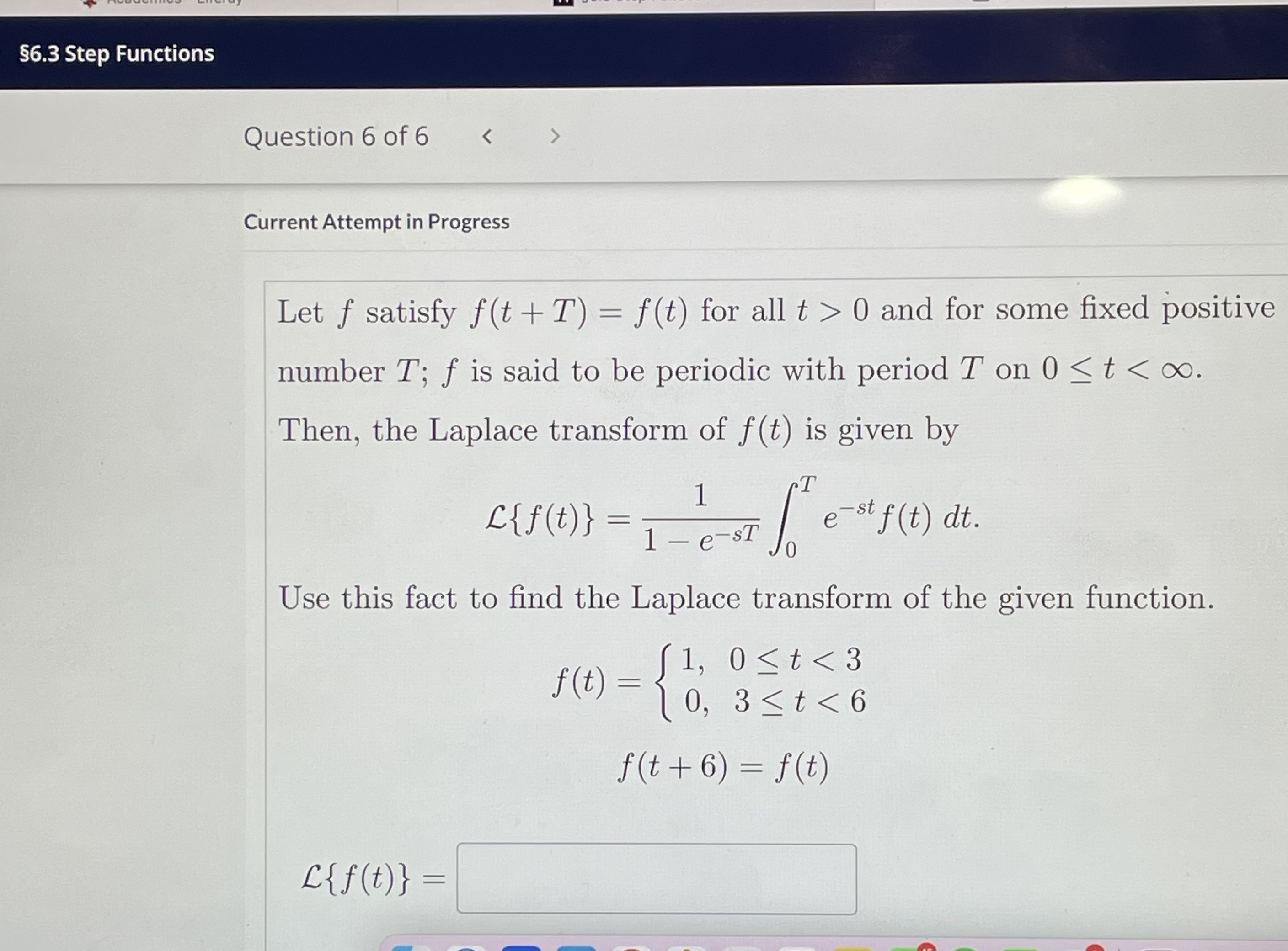 Solved Let f satisfy f(t+T)=f(t) for all t>0 and for some | Chegg.com Solved Let f satisfy f(t+T)=f(t) for all t>0 and for some | Chegg.com
