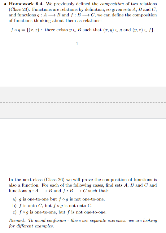 Solved - Homework 6.4. We previously defined the composition | Chegg.com