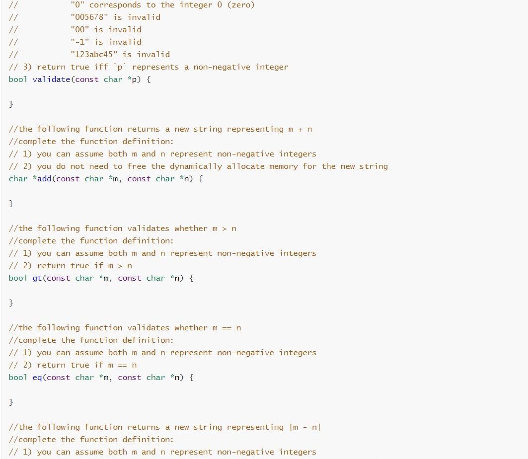 Solved Part 2: Strings representing integers We deal with | Chegg.com