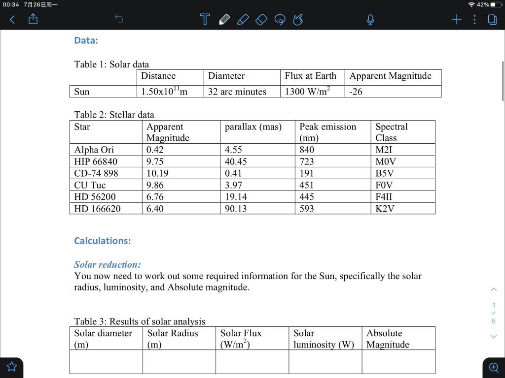 Solved Stellar reduction: It is now time to do the data | Chegg.com