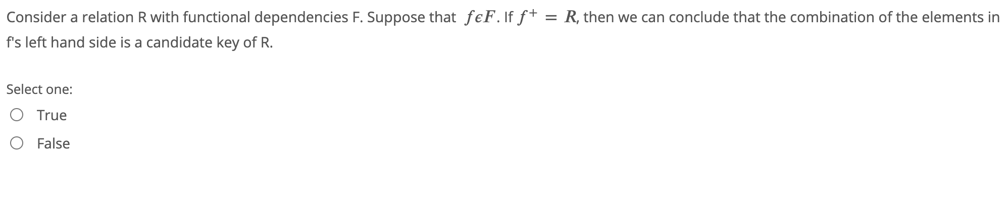 Solved Consider a relation Rwith functional dependencies F. | Chegg.com