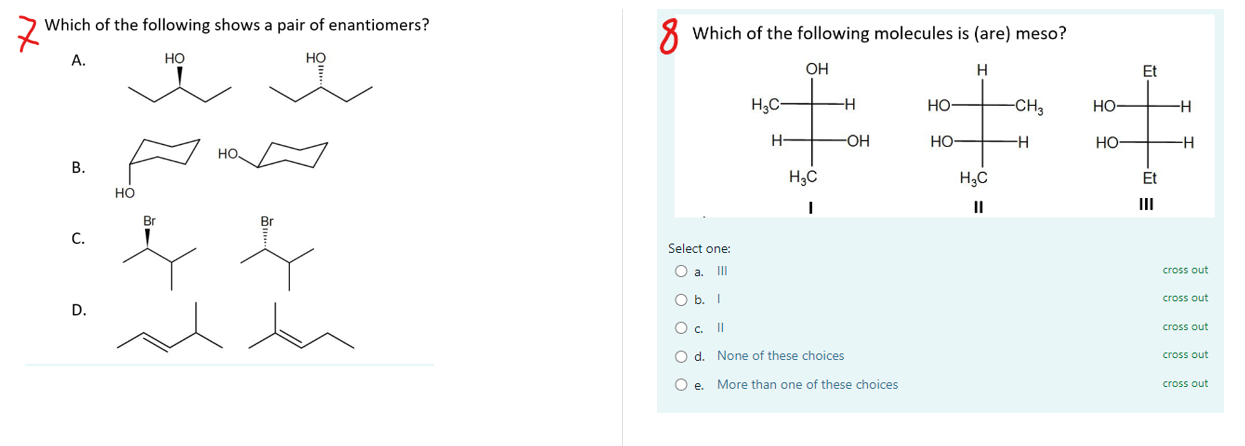 Solved 5 Which of these molecules is a diastereomer of the | Chegg.com