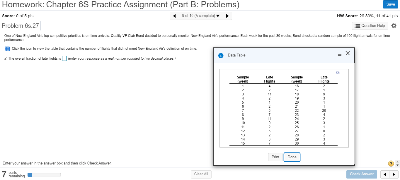 Solved Homework: Chapter 6S Practice Assignment (Part B: | Chegg.com