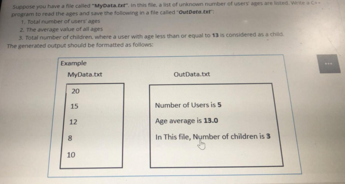 Solved Suppose you have a file called "MyData.txt". In this | Chegg.com