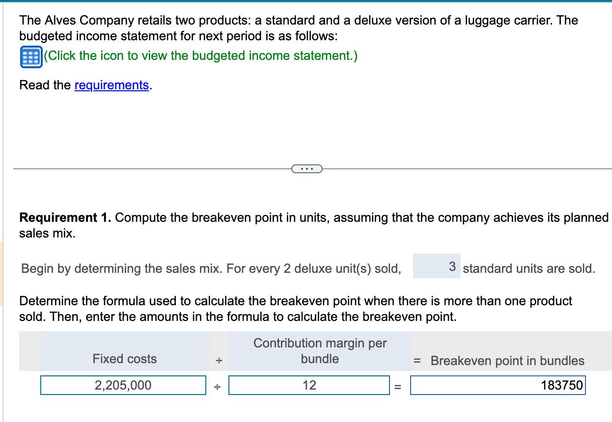 Standard Carrier:Units Sold: 132,000Revenues at $25 | Chegg.com
