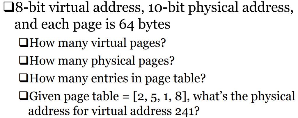 Solved 08-bit virtual address, 10-bit physical address, and | Chegg.com