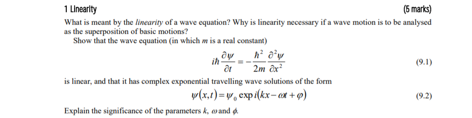 Solved 1 Linearity (5 marks) What is meant by the linearity | Chegg.com