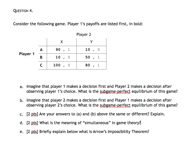 Solved QUESTION 1. Consider the following strategic-form | Chegg.com