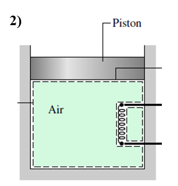 Solved Air is contained in a vertical piston–cylinder | Chegg.com