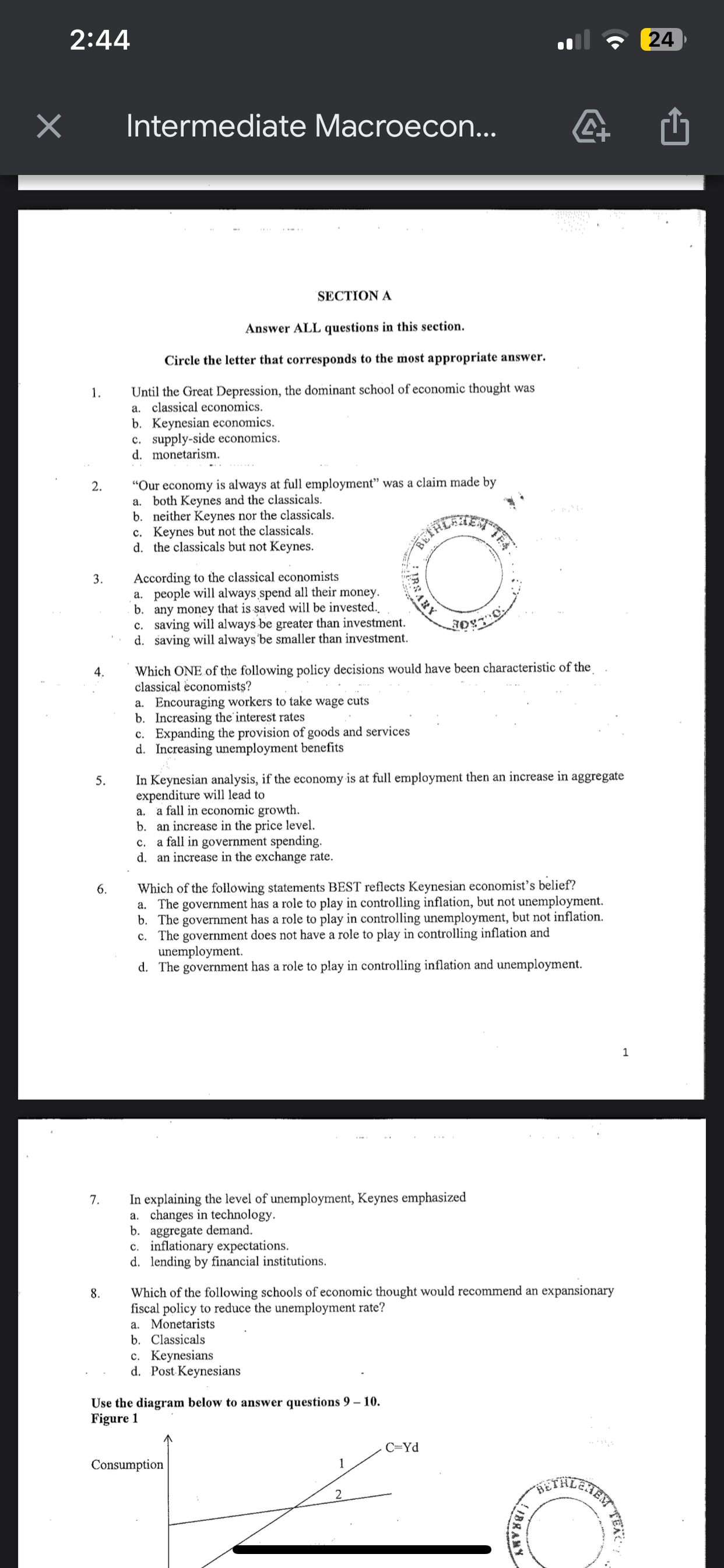 Solved SECTION AAnswer ALL questions in this section.Circle | Chegg.com
