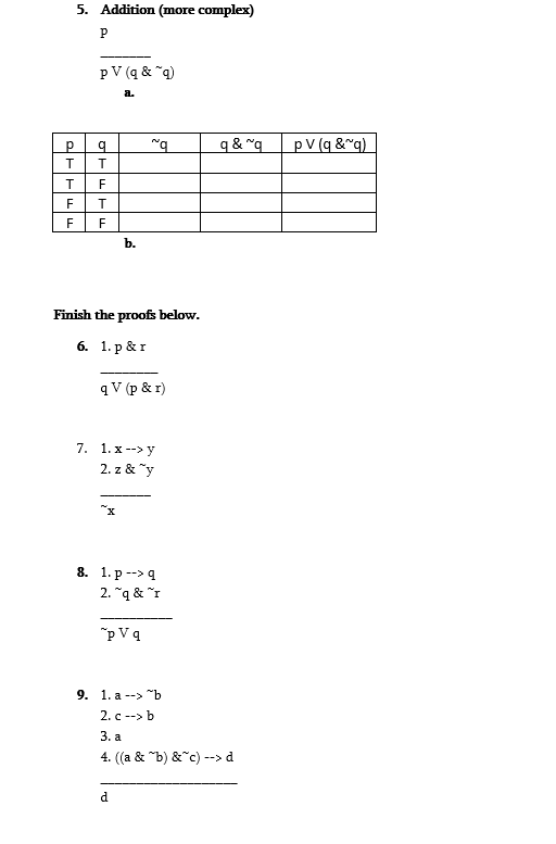 Natural Deduction: Introduction and Rules 1-5 For | Chegg.com