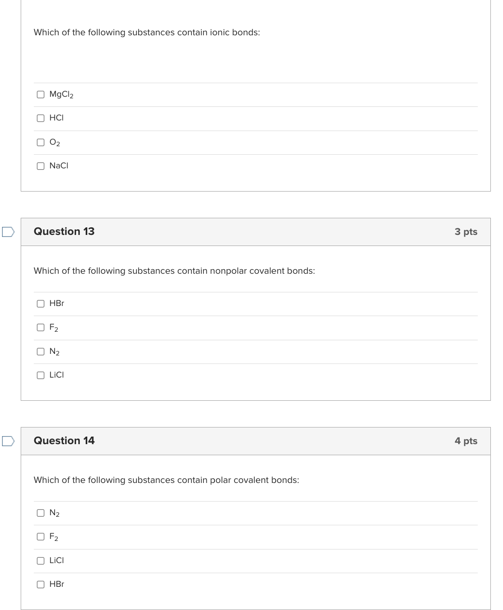 Solved Which of the following substances contain ionic | Chegg.com