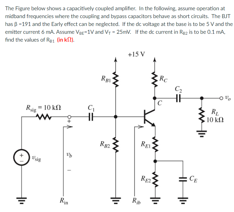 Solved The Figure below shows a capacitively coupled | Chegg.com