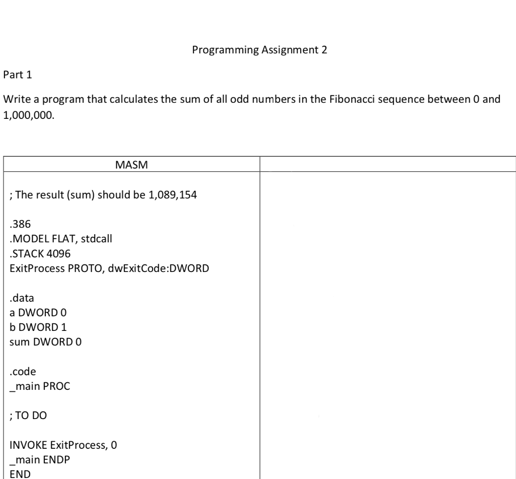 Programming Assignment 2 Part 1 Write a program that | Chegg.com