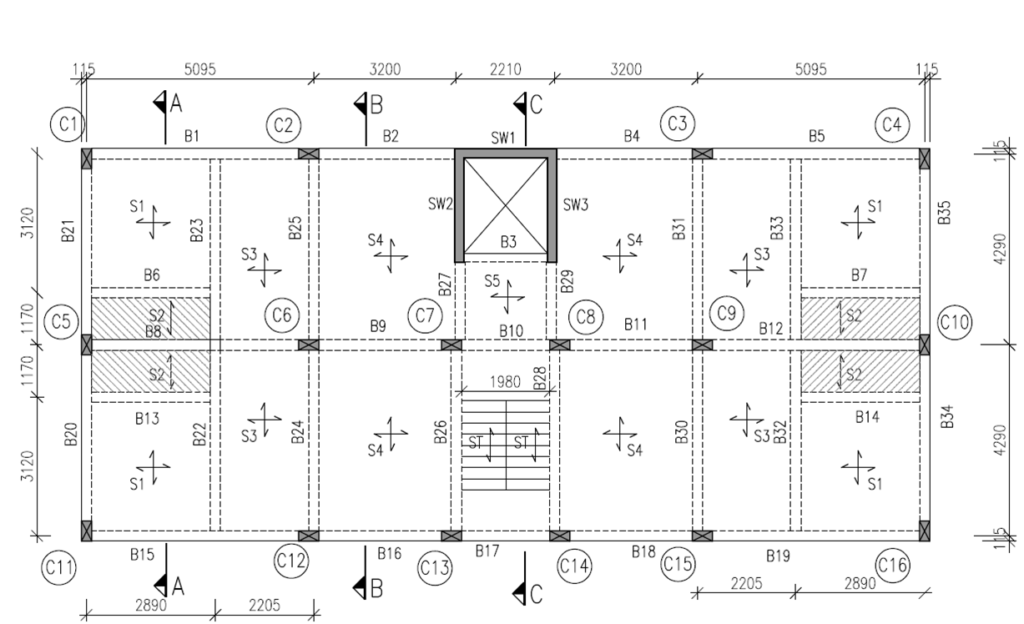 Solved The attached file shows a floor plan for a structure, | Chegg.com
