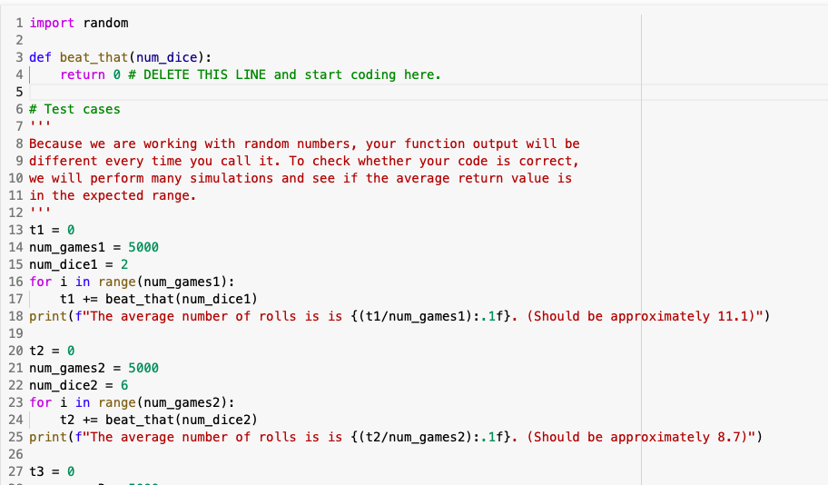 Solved Part 2: Beat That! (15 points) For this part of the | Chegg.com