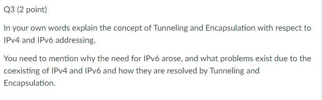 Solved Q3 (2 point) In your own words explain the concept of | Chegg.com