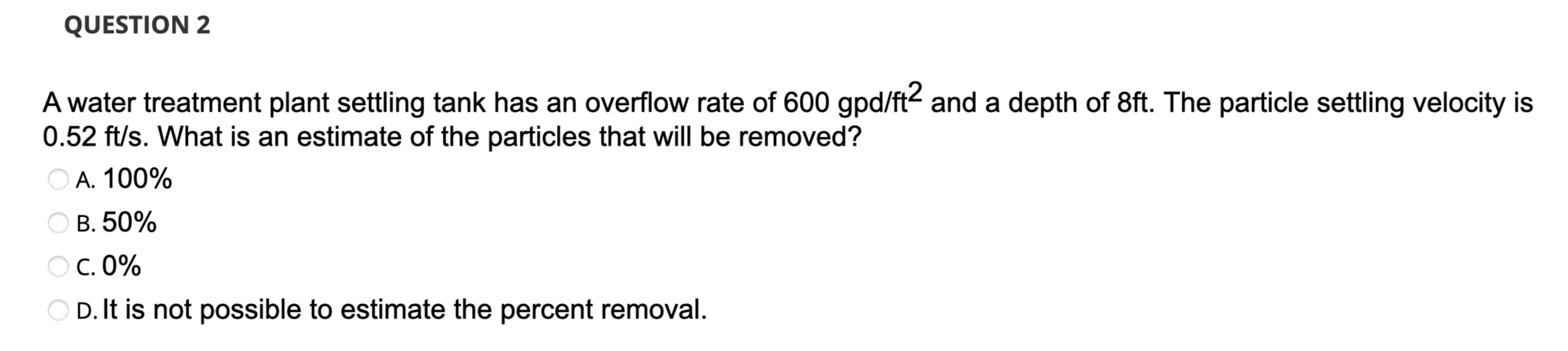 Solved A water treatment plant settling tank has an overflow | Chegg.com